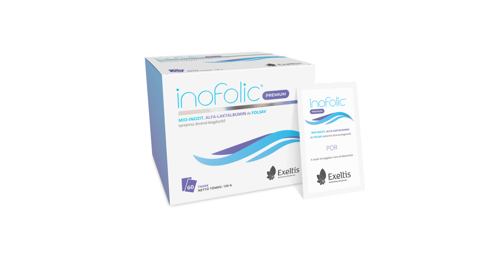 Exeltis Inofolic PREMIUM por (60 db tasak) terhes vitamin (Csomagolás ...