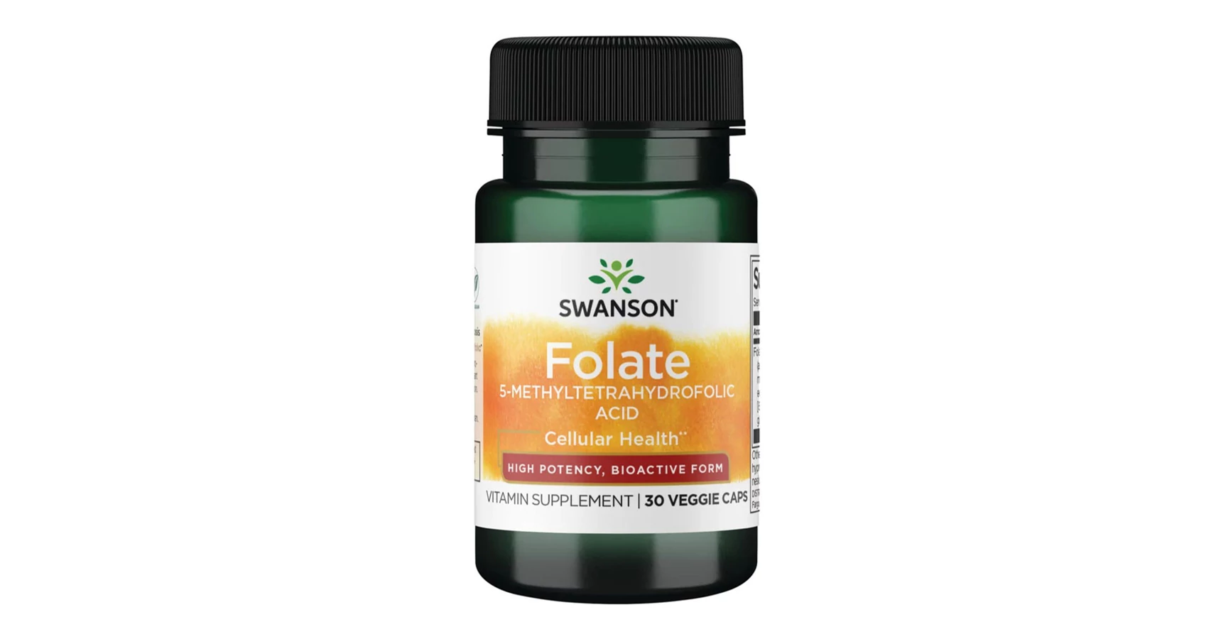Swanson Swanson Folate (5-MTHF) 800 mcg - 30 Veggie Capsules ...