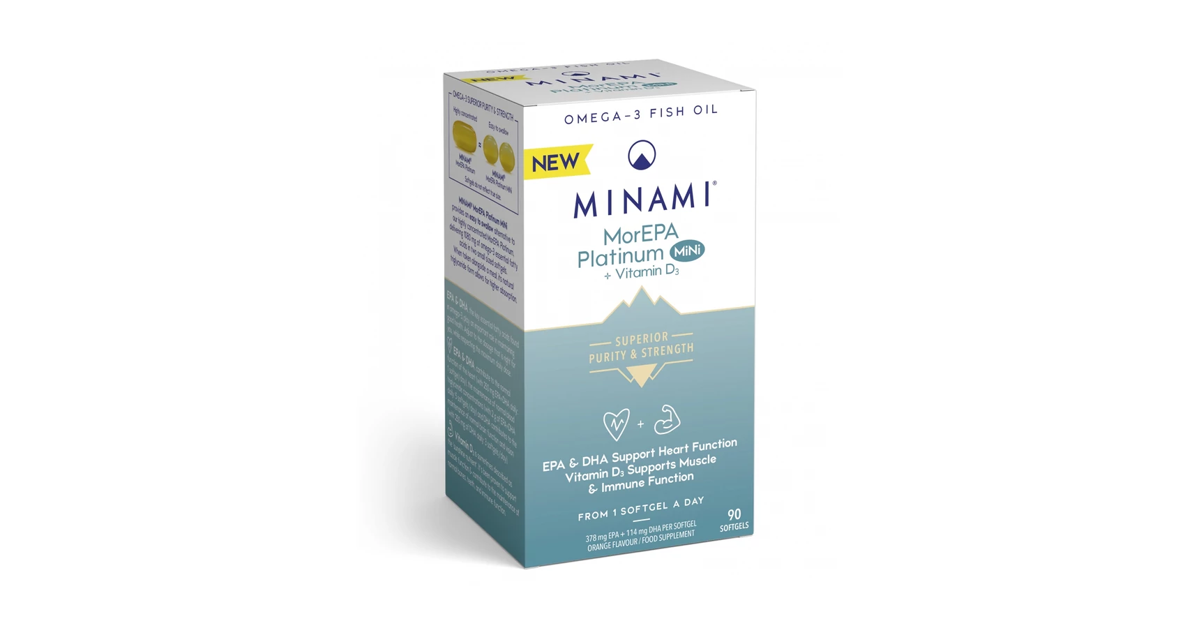 Minami Nutrition Minami Nutrition MorEPA Platinum Mini + Vitamin D3 90 ...
